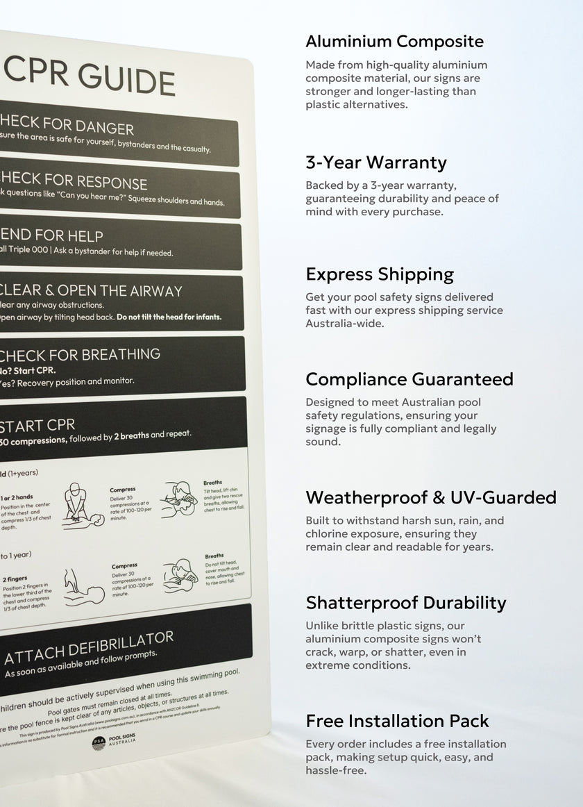 Technical Specifications – Pool Signs Australia